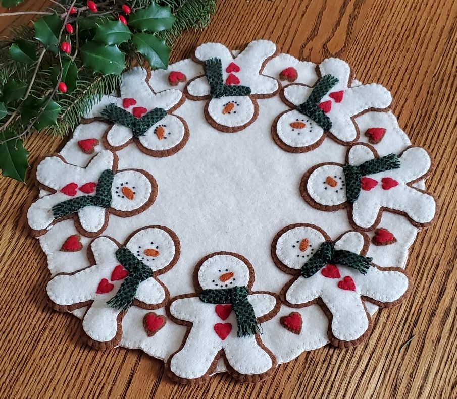 Gingerbread Snowman Candle Mat – Cath's Pennies Design